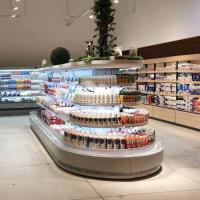China Oval Island Multideck Open Display Fridge For Fruit And Vegetable for sale