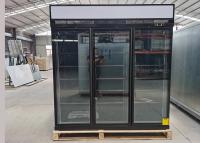 China R290 Three Glass Door Fridges Top Mount Display BLACK for sale
