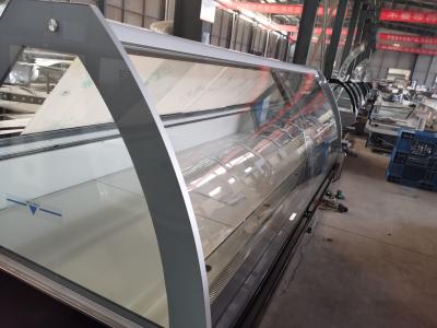 China Glass Top Refrigerated Meat Display Case With Danfoss Expansion Valve for sale