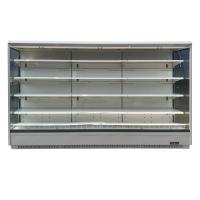 China Upright Open Front Refrigerator for Supermarket with Transparent Glass Endpanels for Meat for sale