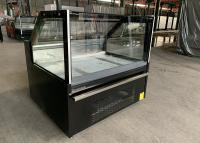 China 1250mm plug in Serve over display counter with front lift-up Straight glass door for sale