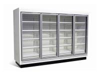 China Supermarket Upright Display Cooler with Inner Vertical LED Lights for Ice Cream for sale