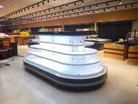 China Circular Multideck Open Display Refrigerated Cabinet For Dairy Products / Meat for sale