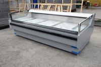 China Fan Cooling Display Chiller for Supermarket with Transparent Glass Endpanels for Sausages for sale