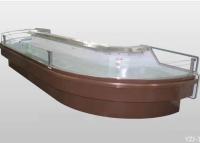 China Fan Cooling Butchery Showcase for Supermarket with Transparent Glass Endpanels for Sausages for sale