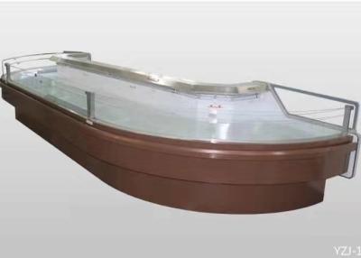 China Fan Cooling Butchery Showcase for Supermarket with Transparent Glass Endpanels for Sausages for sale