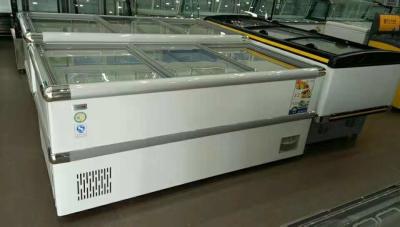 China Plug-In Donper Commercial Island Freezer With Anti-Fog Glass for sale