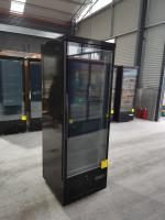 China Upright Double Glazed Glass Door Display Refrigerator For Supermarket for sale