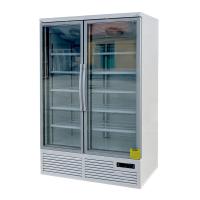 China Beverage Double Glass Doors Showcase Fridge With 5PCS Shelves for sale