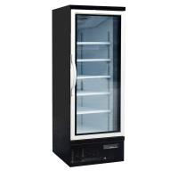 China Supermarket Single Glass Door Freezer With A Bright White Galvanized Interior for sale