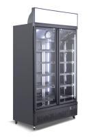 China Vertical Ice Cream Display Freezer With Frameless Triple Glazed Glass Doors for sale