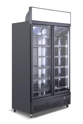 China Vertical Ice Cream Display Freezer With Frameless Triple Glazed Glass Doors for sale