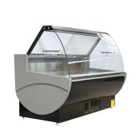 China Fan Cooling Fresh Meat Refrigerator With Transparent Glass Endpanels for sale