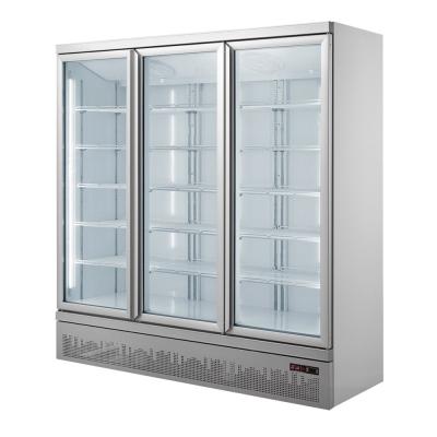 China Commercial Display Freezer With Anti-Fog Glass Doors Front for sale