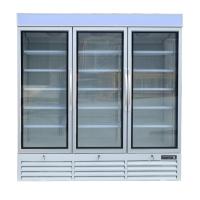 China Upright Supermarket Showcase Cabinet Freezer With Swing Anti-Fog Glass Door for sale