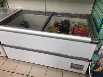 China Energy Saving Horizontal Display Freezer For Supermarket Frozen Food for sale