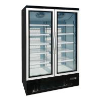 China Commercial Glass Door Refrigerated Showcase With Ebm Fan Motors for sale