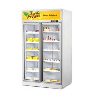 China Electric Upright Glass Door Freezer R290 With Vertical LED for sale