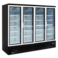 China Fan Cooling Glass Door Freezer Merchandiser With Dixell Digital Thermostat for sale