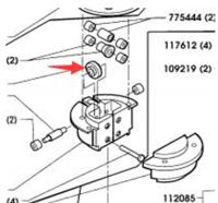 China 112093 Behind Blade Roller For Vector 7000 Cutter Parts VT7000 Auto Cutter Parts for sale