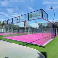 China Customizable 20m x 10m Padel Tennis Court with Steel Frame and LED Lighting for Outdoor Sports for sale