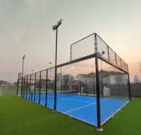 China Durable Stainless Steel Frame Panoramic Padel Tennis Court with Customizable Dimensions and High-Quality Glass Panels for sale