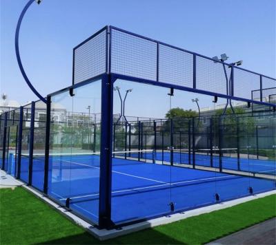 China Galvanized Steel Waterproof Padel Court with Customizable Dimensions for Outdoor Sports for sale