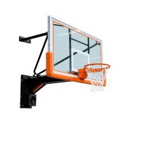China Adjustable Height Basketball Rack with Tempered Glass Backboard for Wall or Ceiling Mounting for sale