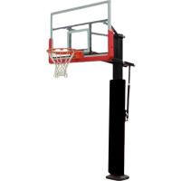 China Height Adjustable Basketball Stand with Tempered Glass Backboard and Breakaway Rim Basketball Hoop System for sale