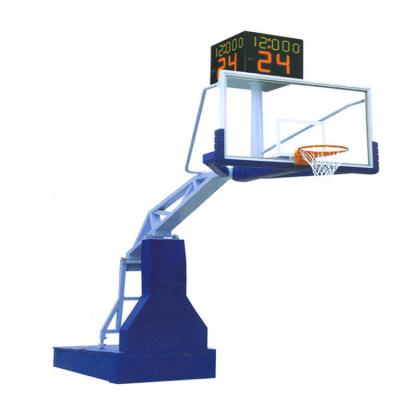 China FIBA Standard Basketball Stand with Adjustable Height Breakaway Rim and Tempered Glass Backboard for Indoor Outdoor Use for sale