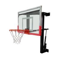 China Wall-Mounted Basketball Hoop with Adjustable Height Breakaway Rim and Tempered Glass Backboard for Indoor Outdoor Use for sale