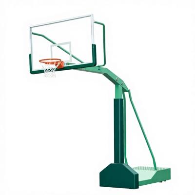 China FIBA Certified Basketball Stand with Tempered Glass Backboard and On-Site Installation for Outdoor Courts for sale
