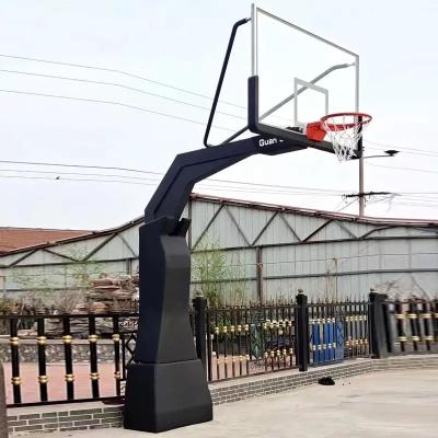China Professional 72 Inch Tempered Glass Backboard Basketball Stand with Adjustable Height for Indoor and Outdoor Use for sale
