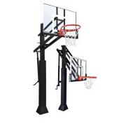 China FIBA Standard Adjustable Height Basketball Stand with Tempered Glass Backboard for Indoor and Outdoor Courts for sale