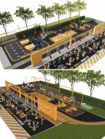 China Custom Multi-functional Outdoor Fitness Station with Rust Resistant and Eco-Friendly Design for Parks and Schools for sale