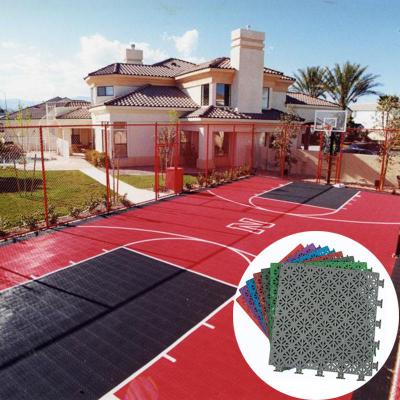 China Intelligent PP Portable Basketball Sport Court Tiles FIBA Approved Temporary Outdoor Backayrd Basketball Flooring for sale