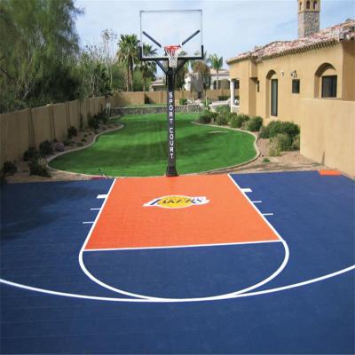 China UV-resistant Interlocking Basketball Court Flooring with 55% Shock Absorption and ≥95% Ball Bounce Rate for sale