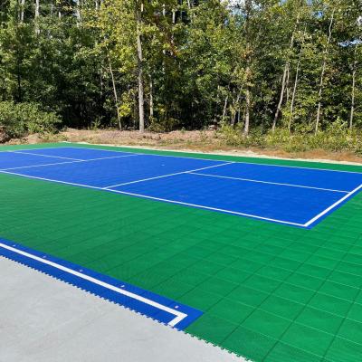 China JC Sports Portable Interlocking Suspended Flooring with Easy Installation Non-slip Shock Absorption and Weather Resistance for Pickleball Court Surface for sale