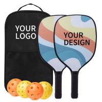 China Premium Fiberglass Pickleball Racket with Lightweight Design Custom Logo and UV Printing for All Players for sale