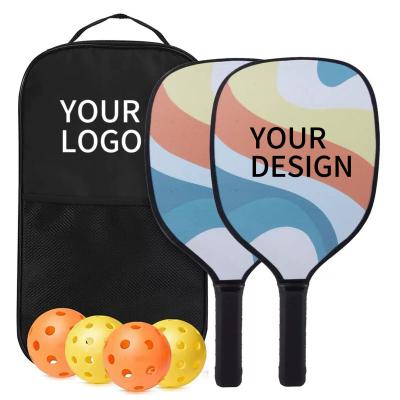 China Premium Fiberglass Pickleball Racket with Lightweight Design Custom Logo and UV Printing for All Players for sale