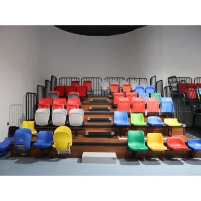 China 500-Seat Capacity Telescopic Grandstand with Motorized Retractable System and Stainless Steel & Aluminum Alloy Construction for sale