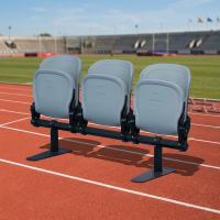 China UV Resistant HDPE Folding Stadium Seats with Durable Steel Frame and Customizable Colors for Sports Arenas for sale