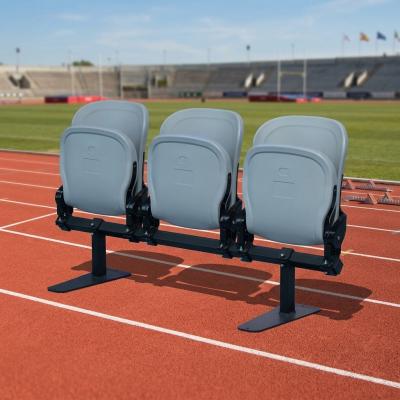 China UV Resistant HDPE Folding Stadium Seats with Durable Steel Frame and Customizable Colors for Sports Arenas for sale