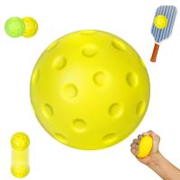 China Waterproof Noiseless 74mm Pickleball Training Ball with PU Foam for Indoor Practice for sale