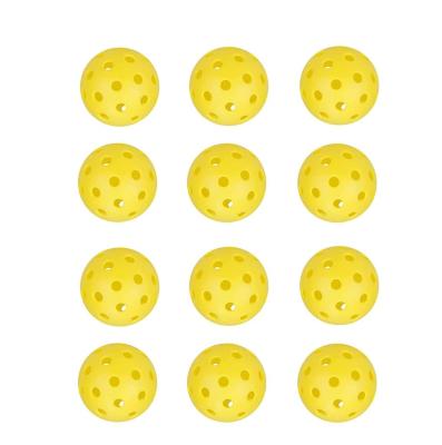 China Durable 40-Hole & 26-Hole Pickleball Balls with Eco-Friendly Material and 12-Inch Yellow Size for Children's Training for sale