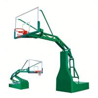 China Movable Basketball Stand with Adjustable Height and Tempered Glass Backboard for Indoor Outdoor Use for sale