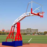 China Professional Adjustable Height Movable Basketball Hoop with Tempered Glass Backboard for Indoor and Outdoor Training for sale