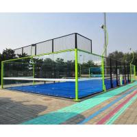 China Easy Assembly Panoramic Tempered Glass Padel Court Professional Customized Galvanized Padel Tennis Court for Club Outdoor Indoor for sale