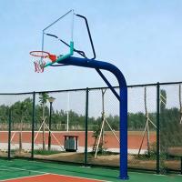 China High Stability Inground Basketball Hoop Fixed Regulation Height Waterproof Sprayed Steel Basketball Equipment for sale