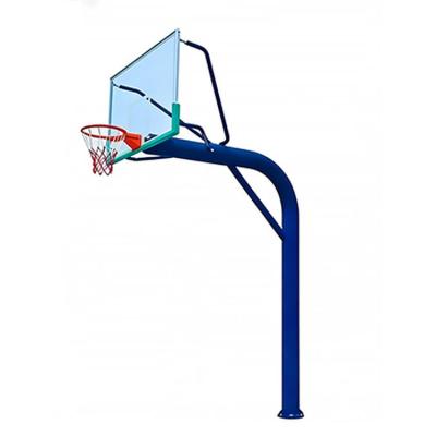 China High Stability Inground Basketball Hoop Fixed Regulation Height Waterproof Sprayed Steel Basketball Equipment for sale